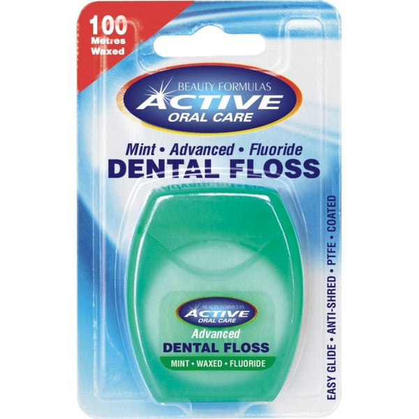 Dental Floss Fluoride Mint Waxed Floss 100 meters – Cosmetics beauty shop