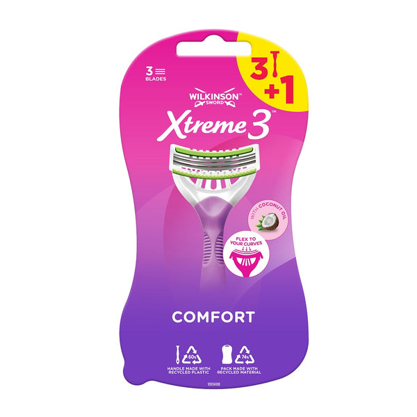 Xtreme3 Comfort Disposable Women's Razors 4pcs – Cosmetics beauty shop