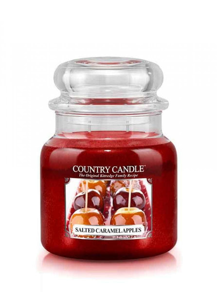 Medium scented candle with two wicks Salted Caramel Apples 453g ...