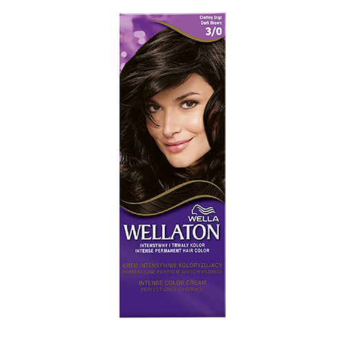 Wellaton Intense Permanent Color cream intensely coloring 3/0 Dark Bro ...