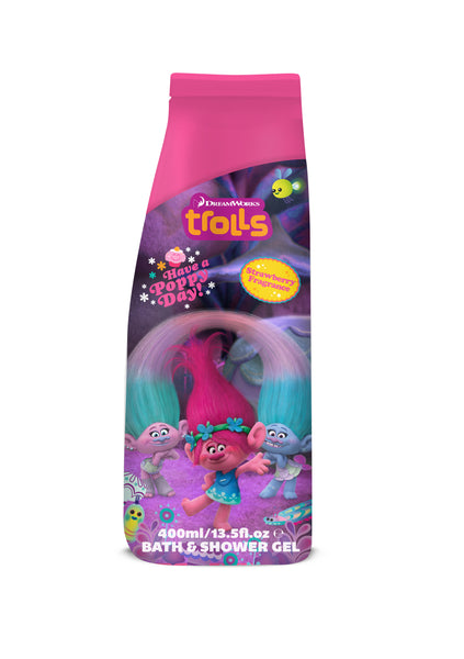 Trolls Bath & Shower Gel Raspberry 400ml shower gel and bath lotion ...