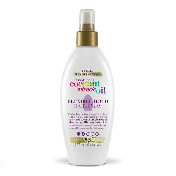 Frizz-Defying + Coconut Miracle Oil Flexible Hold Hairspray shine hair ...