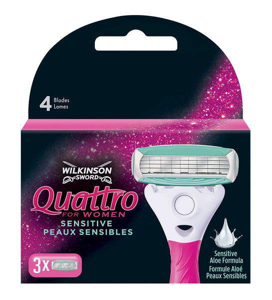 Quattro For Women replacement razor blades for women 3 pcs – Cosmetics ...