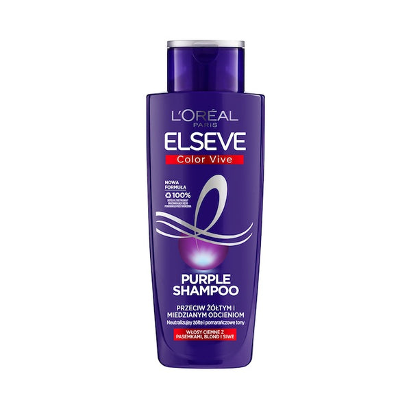 Elseve Color-Vive Purple Shampoo purple shampoo against yellow and cop ...