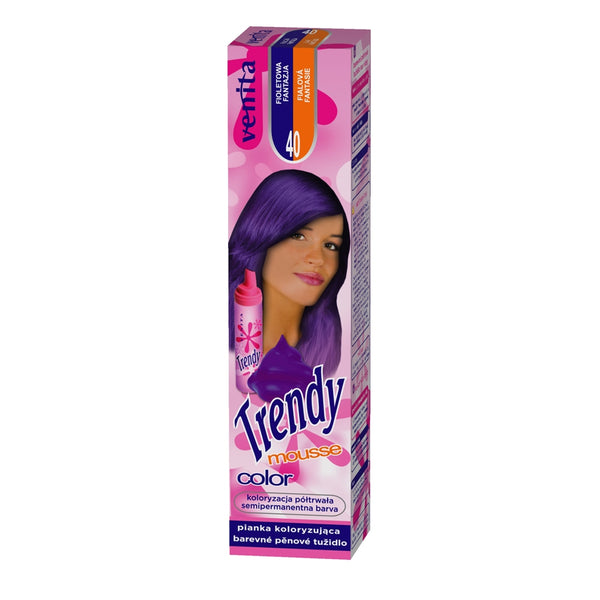 Trendy Color Mousse hair coloring mousse 40 Violet Fantasia 75ml ...