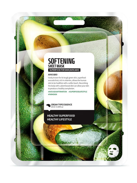 Softening Sheet Mask softening face mask Avocado 25ml – Cosmetics ...