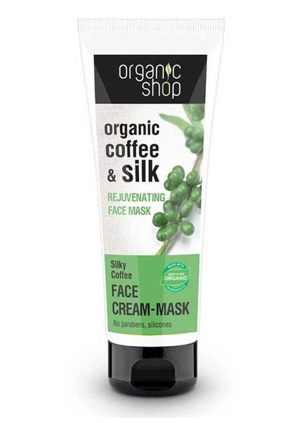 Organic Coffe & Silk Face Cream Mask rejuvenating face cream-mask Silk ...