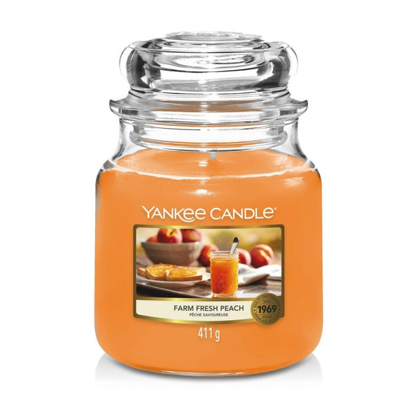 Scented jar candle medium farm Fresh Peach 411g – Cosmetics beauty shop