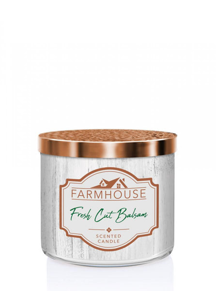 Farmhouse scented candle with three wicks Fresh Cut Balsam 411g ...