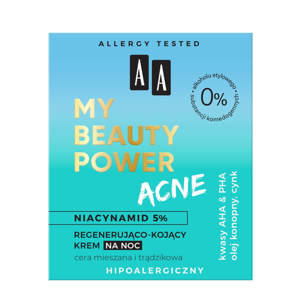 My Beauty Power Acne regenerating and soothing night cream 50ml ...